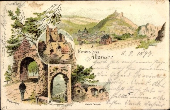 LITHO ALTENAHR IM Kreis Ahrweiler Rheinland Pfalz, Bahnhof ...