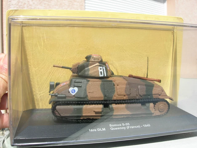 EAGLEMOSS TANK 1/43 MILITAIRE CHAR SOMUA S-35 1ere DLM Quesnoy 1940 EUR ...