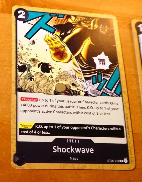 ONE PIECE ENGLISH Card Promo Game Carte Navy Shockwave St06-014 St En ...