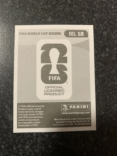 PANINI FIFA WORLD Cup 2026 Leandro Trossard Sticker Belgium BEL 18 £1. ...