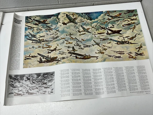 VINTAGE CHART POSTER Australian War Memorial Military Aircraft Chart 3 ...