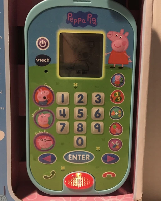 V-TECH PEPPA PIG Lets Chat Learning Phone Pretend Play Phone Education ...