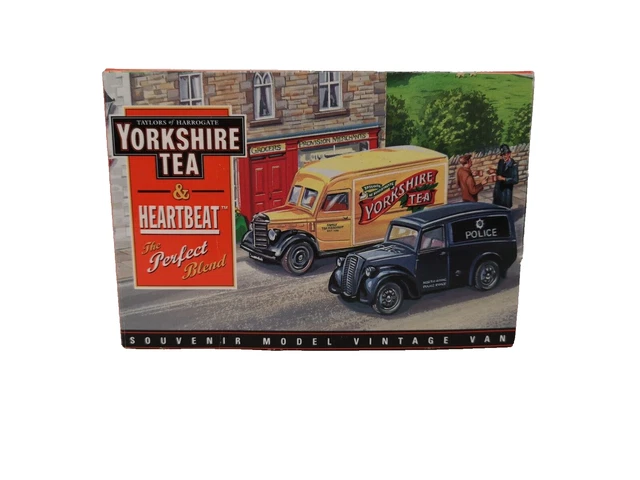 YORKSHIRE TEA & Heartbeat Souvenir Vintage Model Delivery Van Set ...