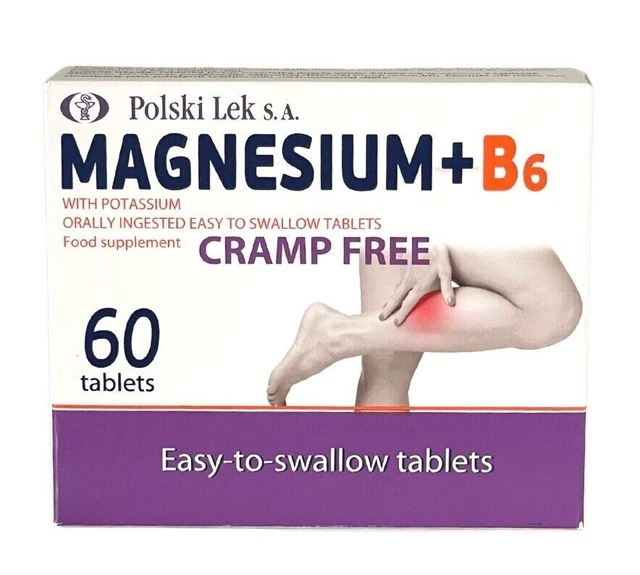 MAGNESIUM B6 CRAMP Free Potassium Supplement 60pcs Easy to Swallow ...