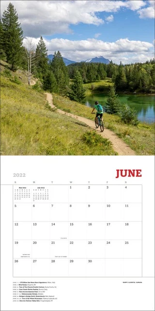 2022 CALENDAR WORLD’S MOST BEAUTIFUL BIKE RIDES Square Wall Calendar ...