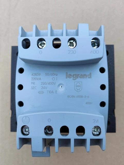 LEGRAND TRANSFORMATEUR SECURITE 42859 230/400V 24V 220Va EUR 120,00 ...
