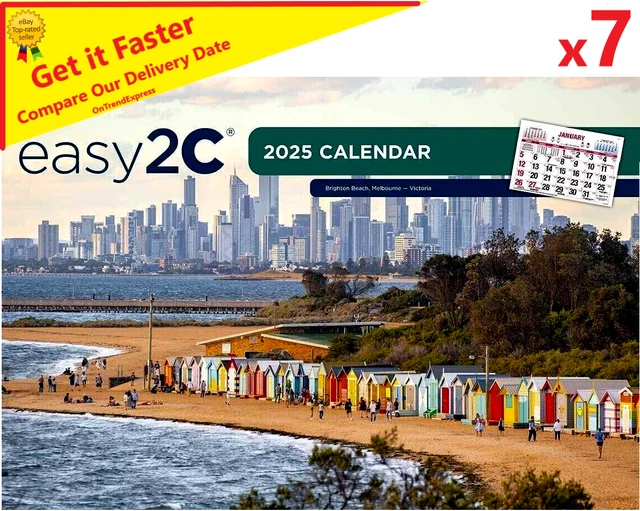 7 X ALLEN'S EsE-2C Calendar 2025 - Easy to See A4 Wall Calendar Big ...
