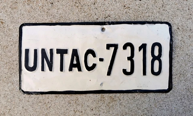 ALTES KFZ-KENNZEICHEN NUMMERNSCHILD license plate UNTAC UN MISSION UNO ...