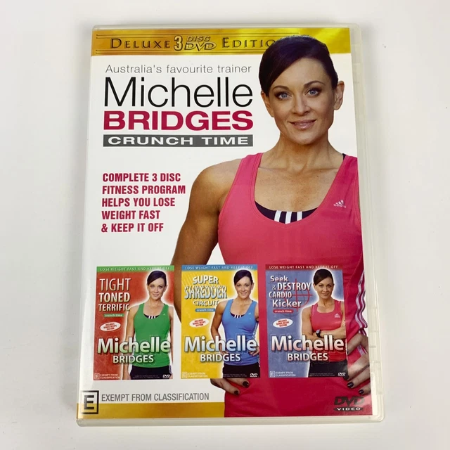 MICHELLE BRIDGES CRUNCH Time 3 disc Fitness Progam (DVD 2011) Region 4 ...