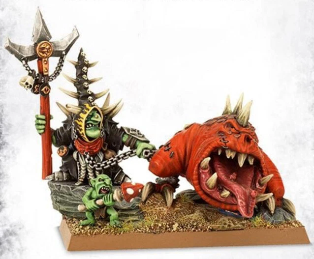 GAMES WORKSHOP WARHAMMER Loon Boss Night Goblin Cave Squig METAL RARE ...