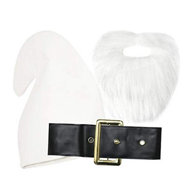 GNOME SANTA HAT Beard Belt Dwarf Christmas Fancy Dress Costume Budget ...