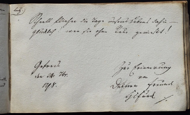 JEAN PAUL STAMMBUCH album amicorum 1789 Heinrich Christian Funck Bayern ...