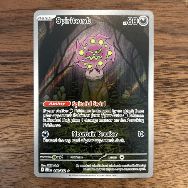 👻 POKEMON TCG Spiritomb 148/132 2025 Mega Evolution Illustration Rare ...