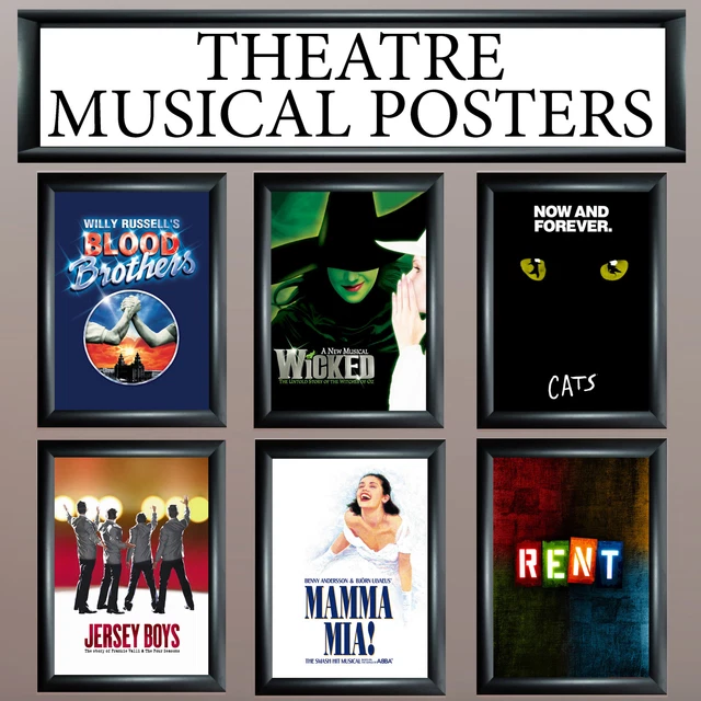 MUSICAL THEATRE POSTERS - Upto A1 Size - Frames Available - Free Uk P&P ...