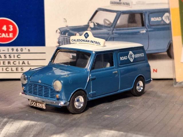 CORGI VANGUARDS 1:43 Austin Mini Van - Rac Caledonian Patrol (Faulty ...