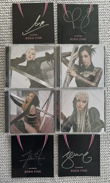 BLACKPINK BORN PINK SIGNED CD Set Bundle Jisoo Rose Jennie Lisa ...