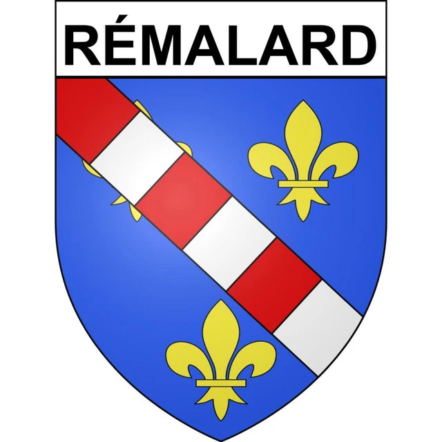 RÉMALARD 61 VILLE sticker blason écusson autocollant adhésif EUR 6,99 - PicClick FR