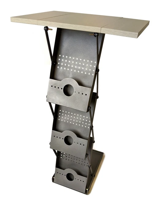A4 FOLDING EXHIBITION Table Literature Brochure Leaflet Holder Display ...