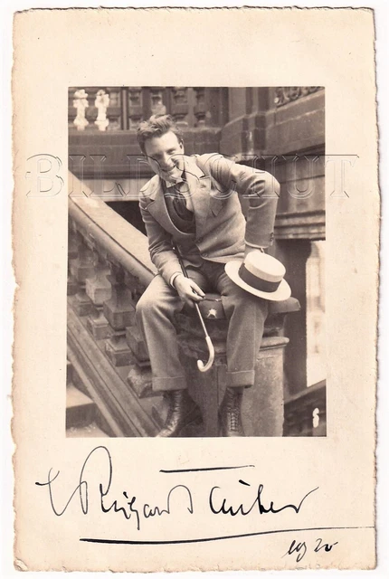 RICHARD TAUBER, TENOR, Autogrammkarte mit ECHTER eigenhändiger ...