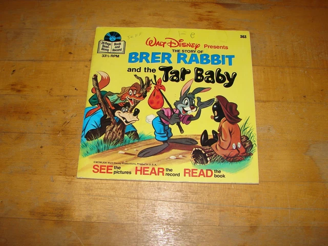 WALT DISNEY PRESENTS Brer Rabbit And The Tar Baby Book & Record 33 1/3 ...