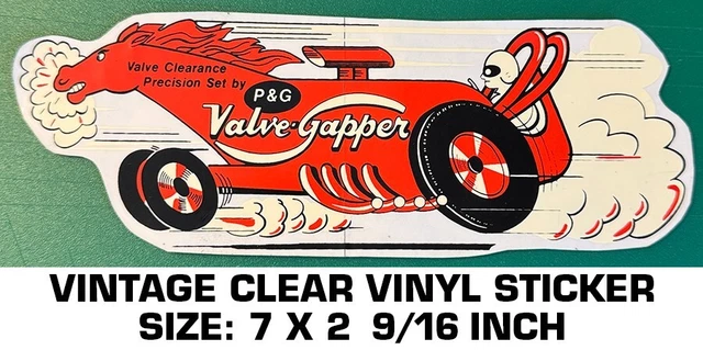 VALVE GAPPER-VINTAGE 90'S CLEAR VINYL DECAL STICKER - CLEARANCE ...