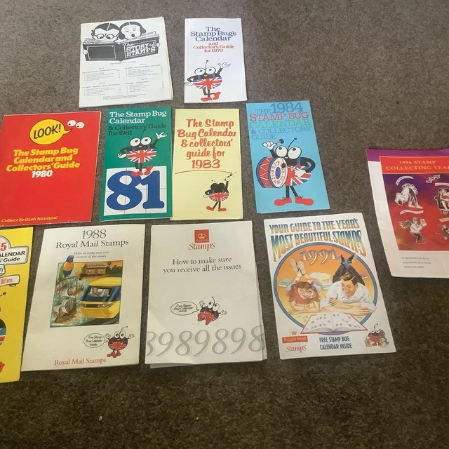 ROYAL MAIL STAMP Collectors Guide And Calendar Pamphlets 1979 Onwards £ ...