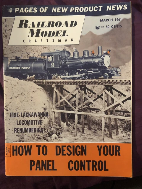 RAILROAD MODEL CRAFTSMAN Magazine March 1961 A25 EUR 9,72 - PicClick FR