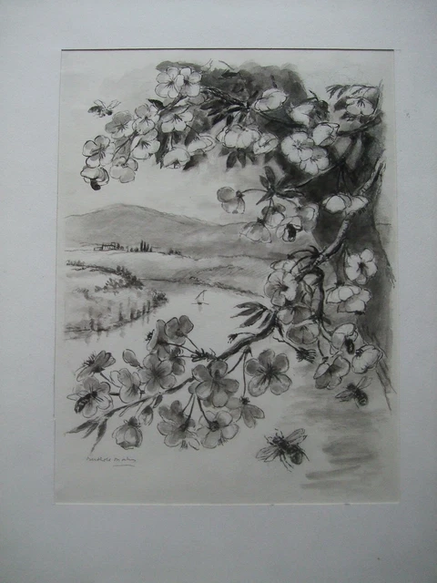 BERTHOLD-MAHN - DESSIN original à l'encre sur papier Signé Beau Format ...