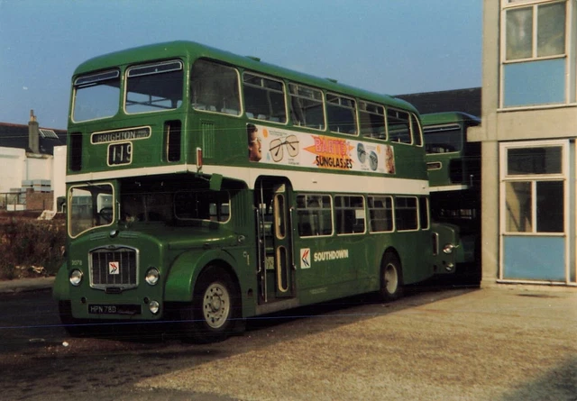 COLOUR BUS PHOTO - Double Decker Bus - Route 119 to Brighton SOUTHDOWN ...