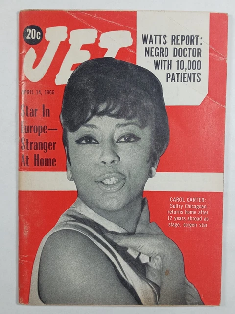 CAROL CARTER CIVIL Rights Negro Era Black History Jet Magazine April 14 ...