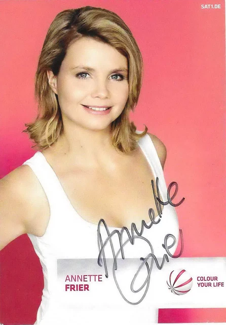 ORIGINAL AUTOGRAMMKARTE - Annette Frier - original Unterschrift EUR 2 ...