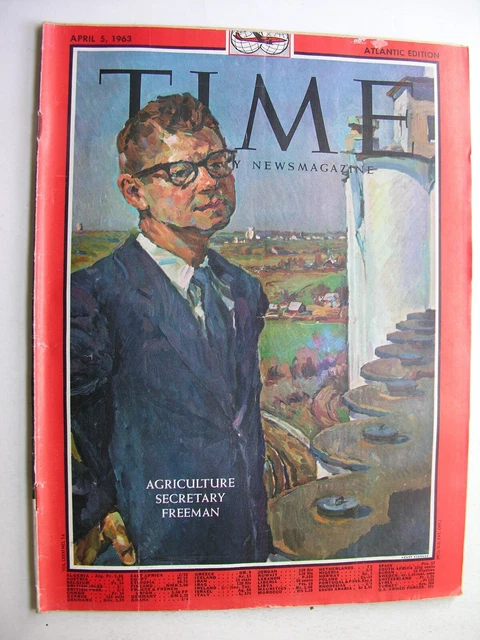 TIME MAGAZINE APRIL 5 1963 Orville Freeman Ron Howard Anne Bancroft Gus ...