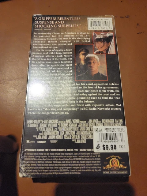 RED CORNER VHS 1999 Classic Crime Thriller Richard Gere Movie Film £9. ...