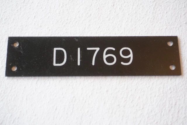 1970S D1769 BRITISH Rail Cab Number Plate Loco Locomotive Railway Sign ...