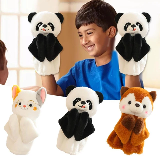 PLUSH DOLL VOCAL Boxing Dog Plush Husky Puppet Two Person Interactive ...