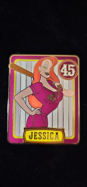 DISNEY BASEBALL CARD Series Roger Rabbit & Jessica Rabbit 2pc Pin SET ...