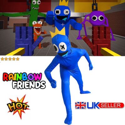 Roblox Rainbow Friends Cosplay Costume Kids Adults Halloween Outfit