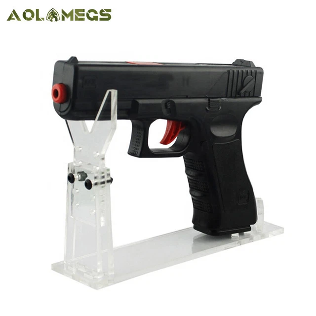 CLEAR ACRYLIC PISTOL Rack Handgun Display Stand Gun Storage Holder 5 ...