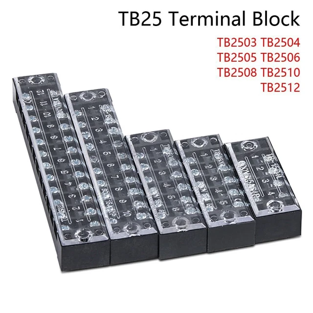 POSITIONS TB SERIES Terminal Block Barrier Screw Wire Connector TB25 ...