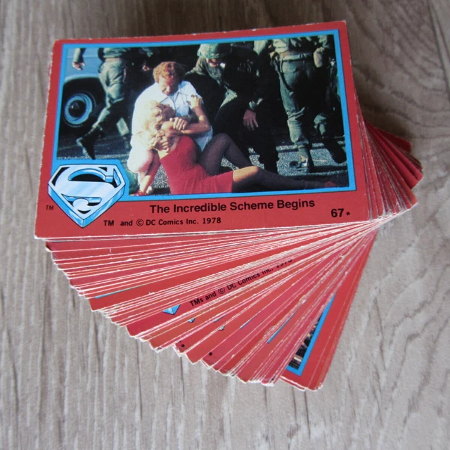 SUPERMAN: THE MOVIE - FULL SET red series 2 vintage trading cards ...