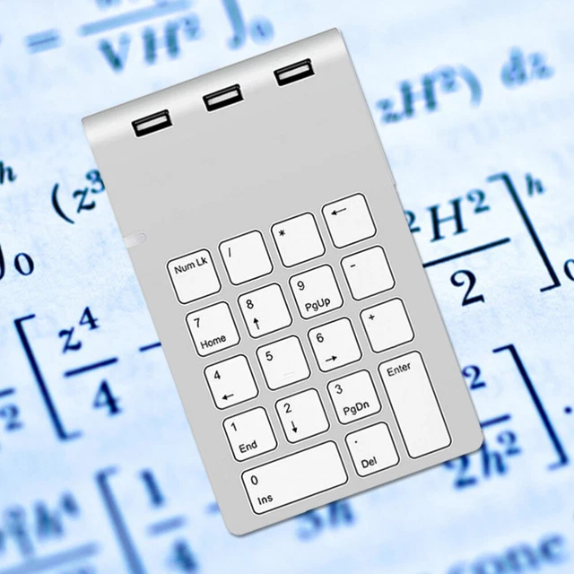 EXTERNAL NUMBER PAD Laptop Numeric Keypad 10 Key Keypad Wired Number ...