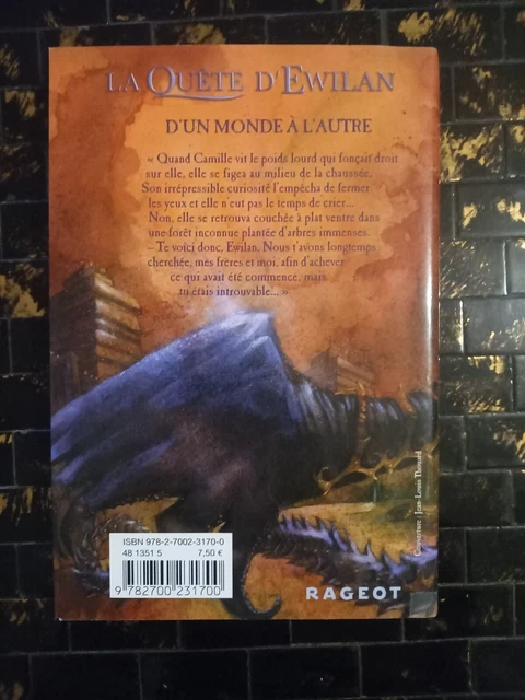 PIERRE BOTTERO : La quête d'Ewilan T1 D'un monde à l'autre /Rageot poche / 2008 EUR 3,00 ...