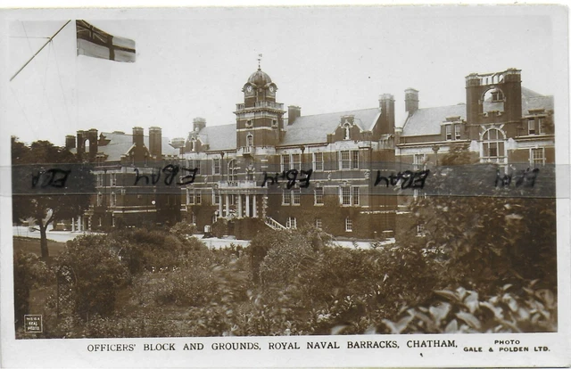 VINTAGE POSTCARD,OFFICERS BLOCK And Grounds,Royal Naval Barracks ...