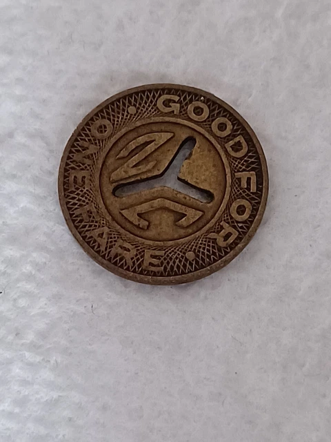 VINTAGE NEW YORK City Transit Authority Token; Good For One Fare; 1950 ...