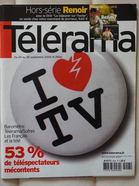 TÉLÉRAMA 2906 (2005) Les Français et la télé Robert GUEDIGUIAN Arlette ...