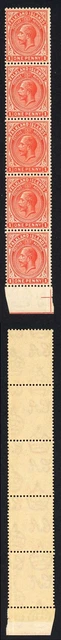 FALKLAND IS SG74A 1d Orange Vermilion Wmk Script M/M (crease) Cat 27.50 ...