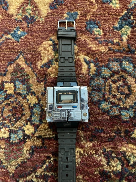 VINTAGE 1983 TAKARA Kronoform Silver Robot Transformer Watch, Rare ...