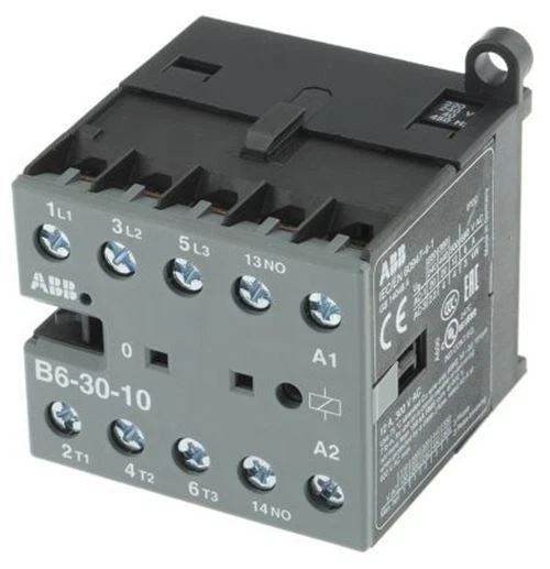 1 X 1 x ABB B Range B6 3 Pole Contactor, 3NO, 9 A, 4 kW, 230 V ac Coil ...