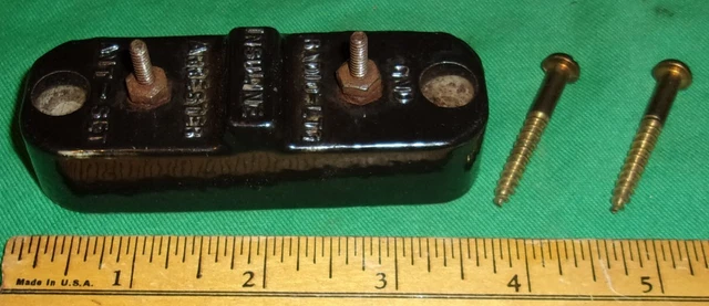 EARLY INSULINE BLACK Porcelain Radio Lightning Arrester Clean! 1920's ... EARLY INSULINE BLACK Porcelain Radio Lightning Arrester Clean! 1920's ...