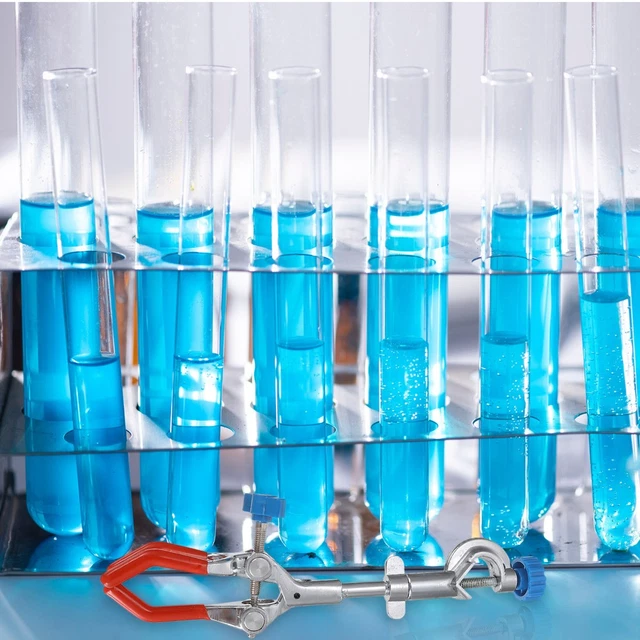 LAB BEAKER CLAMPS Chemistry Equipment Condenser and Laboratory Flask ...